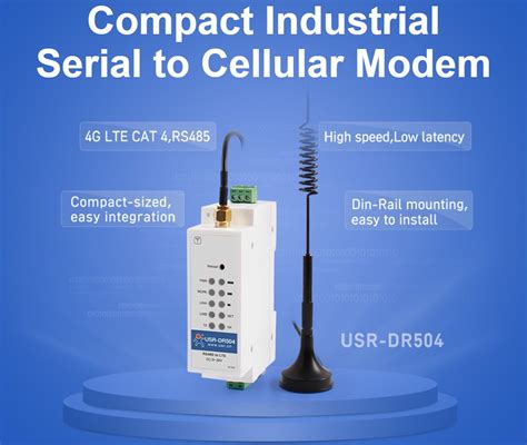 Rs485 Industrial Cellular Modem Usr Dr504 Sensor To Cloud And