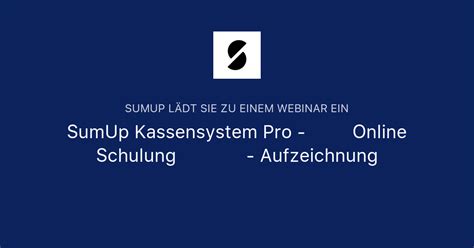Sumup Kassensystem Pro 🥘 🥤online Schulung ☕️ 🥂 Aufzeichnung Sumup