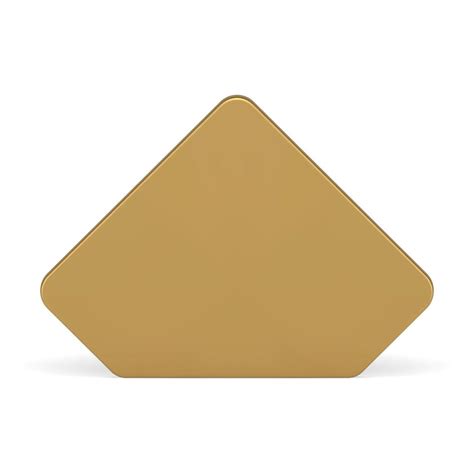 Pentagon 3d Shape Golden Metallic Wall Foundation Geometric Basic