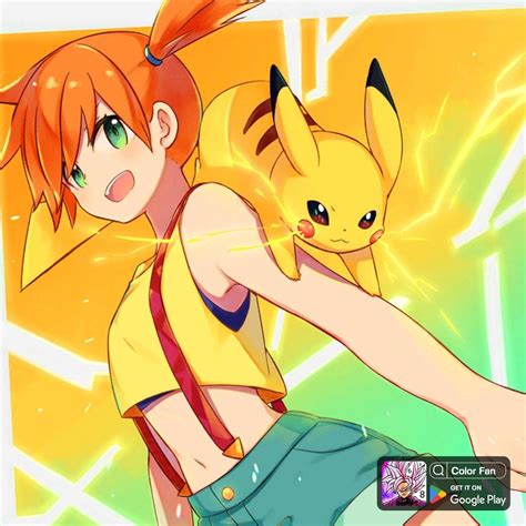 Pokemon Misty With Pikachu By Bruski12345 On Deviantart