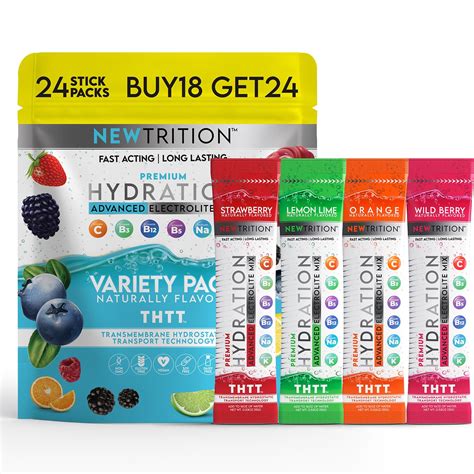 Hydration Packets Electrolyte Drink Powder Packets Dehydration Relie Newtrition
