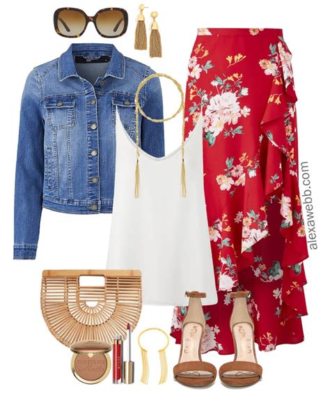 Plus Size Wrap Skirt Outfit Alexa Webb