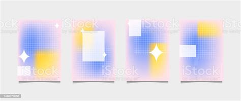 그라데이션 배경 벡터입니다 화려하고 기하학적 인 모양 별 및 유동적 인 색상의 귀엽고 미니멀 한 스타일의 포스터 소셜 미디어 포스터 배너 전단지를위한 현대적인 벽지 디자인