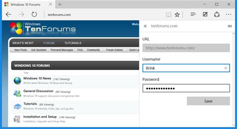 Manage Saved Passwords In Microsoft Edge In Windows 10 Tutorials