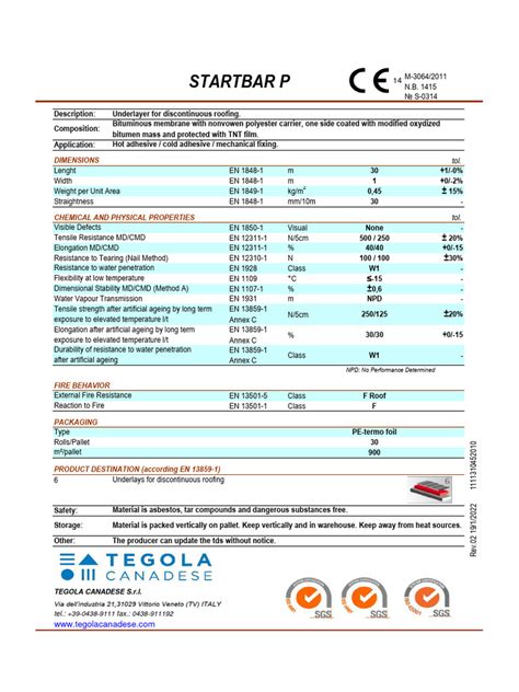 Startbarp Data Sheet Pdf Adhesive Applied And Interdisciplinary