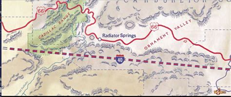 Disney Cars Radiator Springs Map