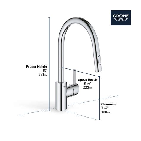 Single Handle Pull Down Kitchen Faucet Dual Spray 5 7 L Min 1 5 Gpm