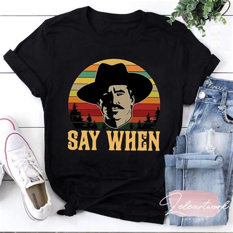 Tombstone Doc Holliday Say When Retro Vintage T Shirt Doc Holiday