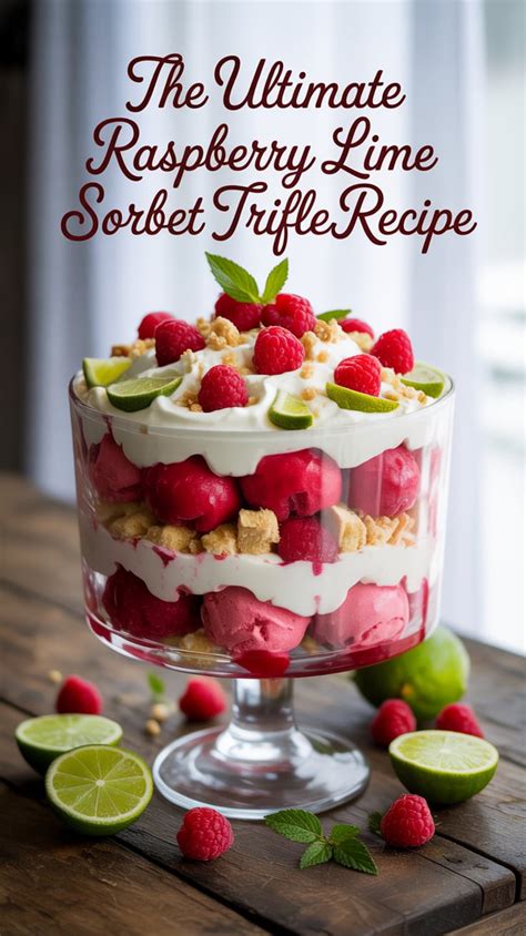 The Ultimate Raspberry Lime Sorbet Trifle Recipe Treat Savvy