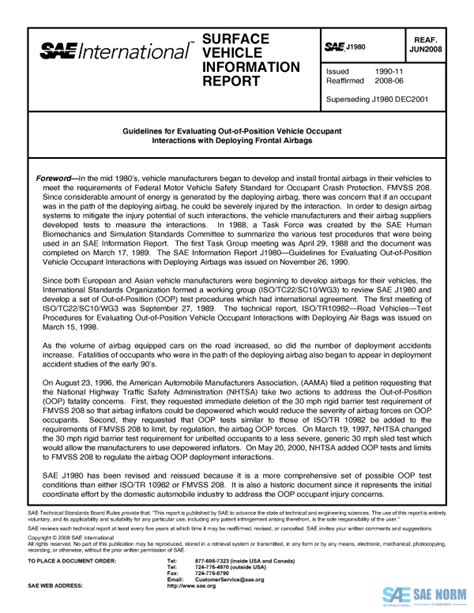 Sae J 1980 Series Pdf Sae Standards Hub