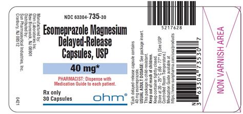 Esomeprazole Dr Cap Nexium 40mg 30 Btl Ndc 31722066530 Non