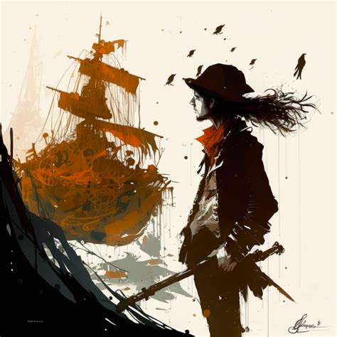 Jack Sparrow In The Art Style Of Pascal Campion