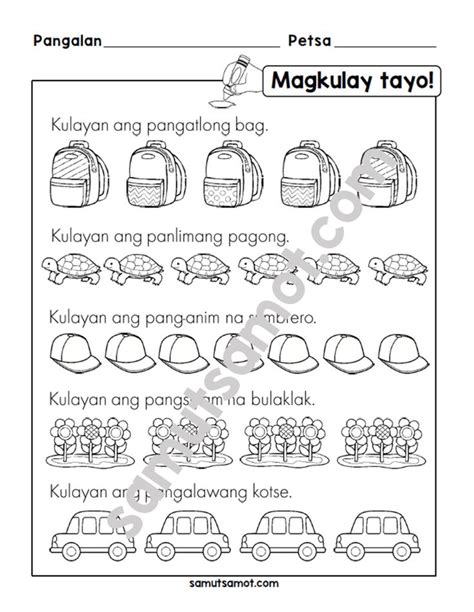 Filipino Worksheets Archives Samut Samot Elementary Tagalog