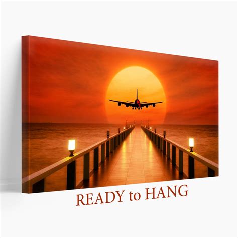 Airplane Canvas Print Aircraft Print Pilot T Plane Flying Over