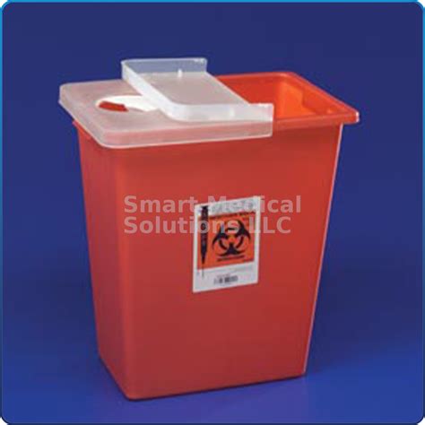 Sharp Container 8 Gal Red Hinged Lid Smartmed Solutions