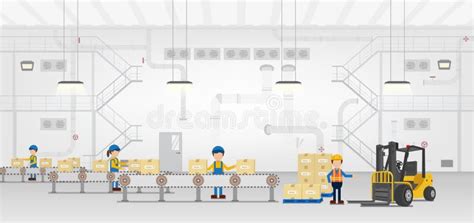 Warehouse In Process Stock Vector Illustration Of Plant 157258927