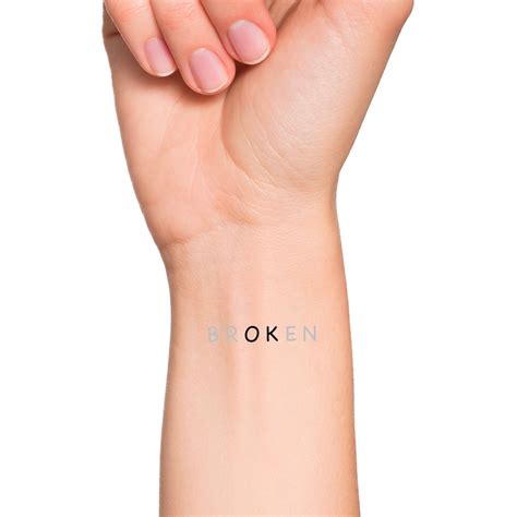 Broken Ok Words Temporary Tattoo Im Broken Im Ok Lettering Tattoo
