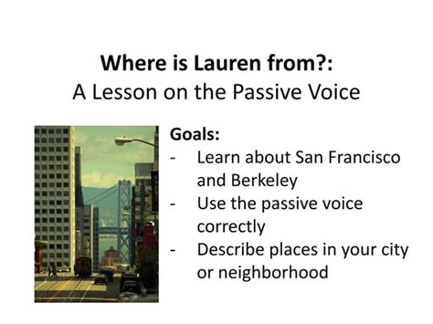 Passive Voice Lesson Presentation Pptx