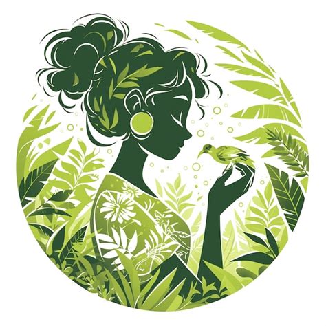 Premium Vector A Navassa Island Woman Is Exploring