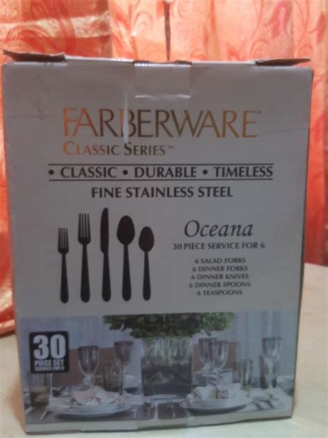Farberware Oceana Stainless Steel Flatware 30 Pc Set On Carousell