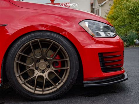 2017 Volkswagen Gti S With 18x85 Aodhan Ah X And Firestone 235x45 On Lowering Springs 2663407