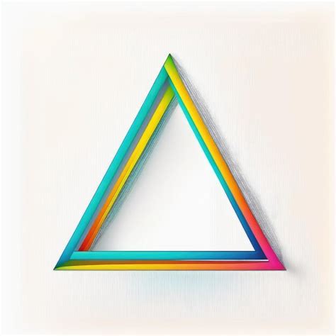 Premium Photo Empty Triangle Frame On White Background