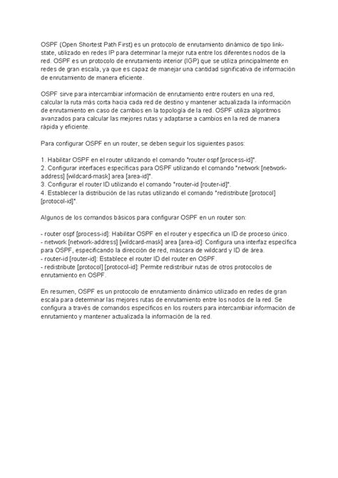 Ospf Definición Del Protocolo Ospf Y Su Funcionamiento Ospf Open Shortest Path First Es