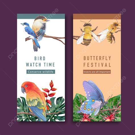 Insect And Bird Flyer Design With Wasp Template Download On Pngtree