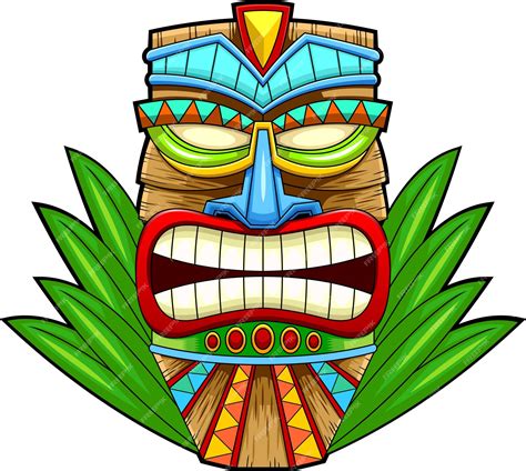 Tiki Head Cartoon