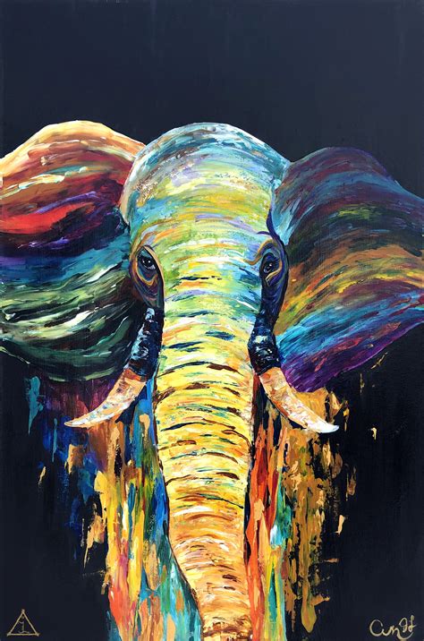 Abstract Elephant Drawings