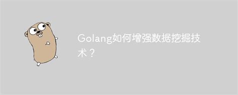how does golang enhance data mining technology golang php cn