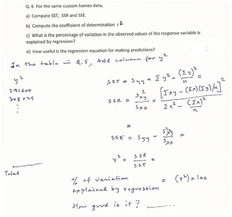 answered a compute sst ssr and sse b compute… bartleby