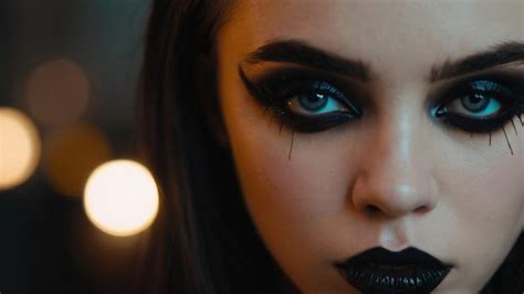 Premium Photo A Girl With Dark Makeup