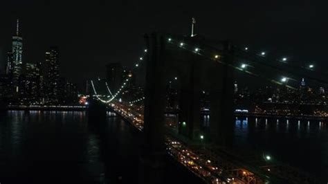 Aerial View Istanbul Bosphorus Bridge Night Stock Footage Video 100