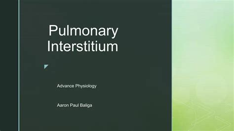 Pulmonary Interstitium Pptx Lung And Respiratory Health Diseases And Conditions