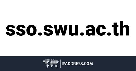 Sso Swu Ac Th Website Information Ip Address And Server Location