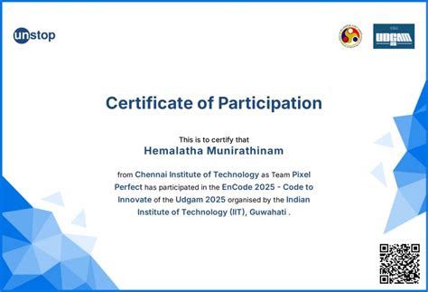 hemalatha m on linkedin encode2025 udgam2025 iitguwahati coding
