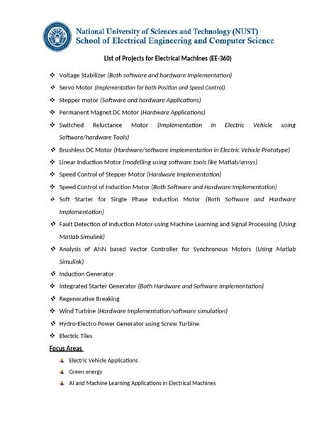 Em Potential Projct List Pdf