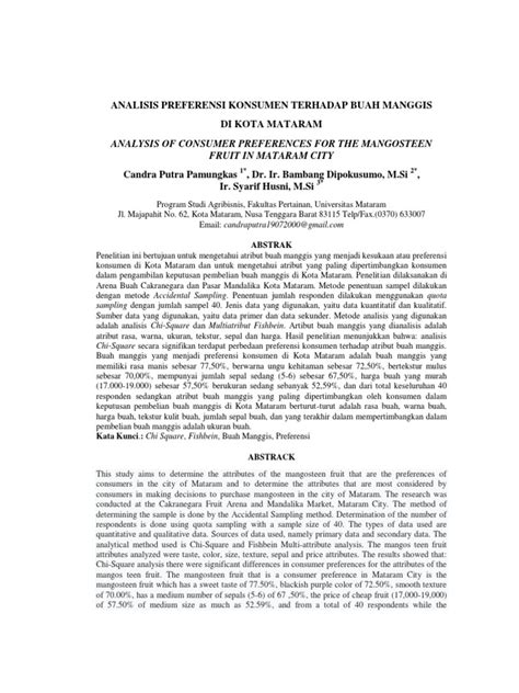 Jurnal Candra Putra Pamungkasc1g118018 Analisis Prefrensi Konsumen 0622 Pdf