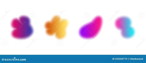 Gradient Liquid Blob Shapes Stock Vector Illustration Of Abstract Frame 259269719
