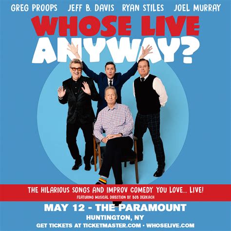 “whose Live Anyway” Starring Greg Proops Jeff B Davis Ryan Stiles And Joel Murray