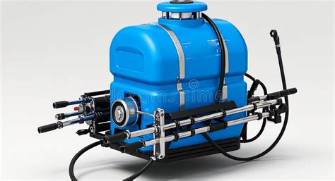 Ai Generated 3d Model Blue Agricultural Sprayer Stock Image Image Of