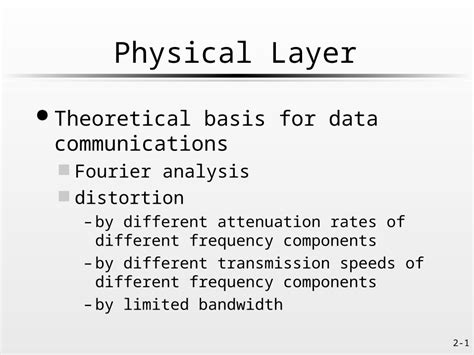 ppt 2 1 physical layer l theoretical basis for data communications n