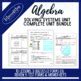 Algebra Solving Systems TOTAL UNIT Bundle Notes Quizzes Review Test