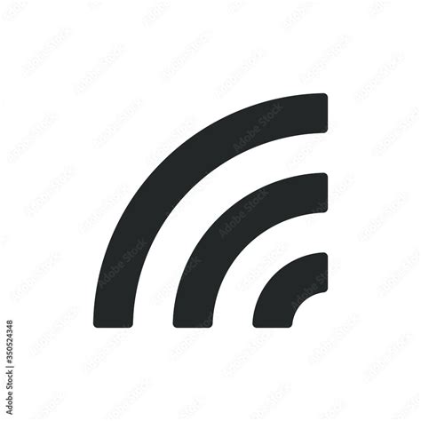 Wi Fi Icon Wifi Symbol Wireless Internet Connection Sign Simple Flat Shape Logo Black