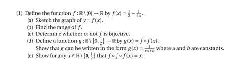 Solved 1 Define The Function Fr 0 →r By Fx21−4x1 A
