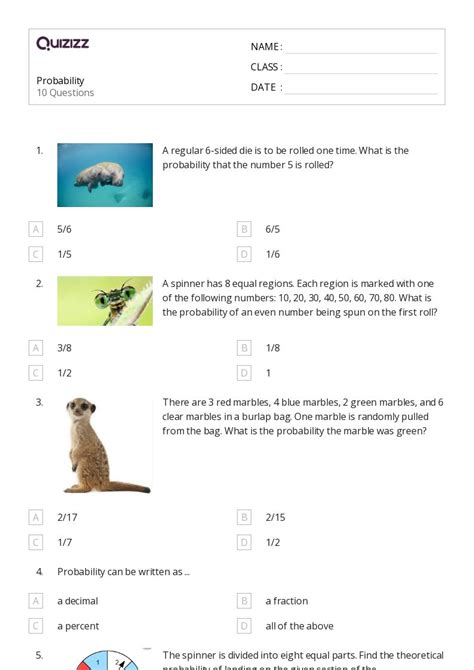 50 Probability Worksheets For 8th Class On Quizizz Free And Printable 50 Probability Worksheets For 8th Class On Quizizz Free And Printable