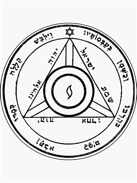 The Fourth Pentacle Of Saturn King Solomon Seal Sticker For Sale By