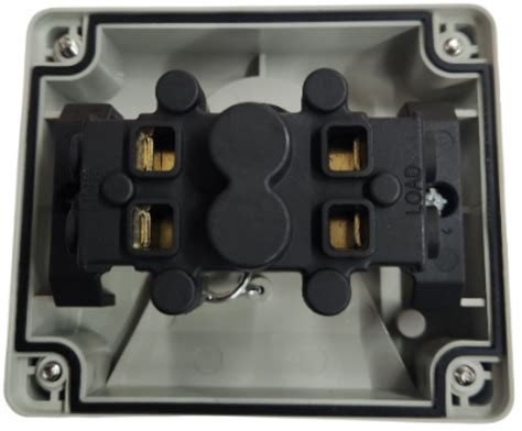 Mini Isolating Switch 2 Pole 35amp Ip66 Sparkelec Sism235 Agm