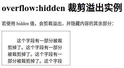 CSS 基础学习 css使用 overflow hidden 属性设置裁剪溢出 你行网